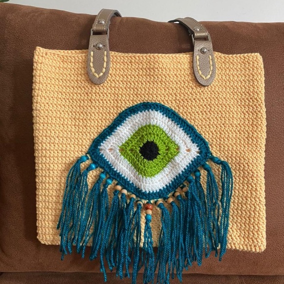 kybelehandmade | Bags | Evil Eye Handmade Shoulder Bag | Poshmark